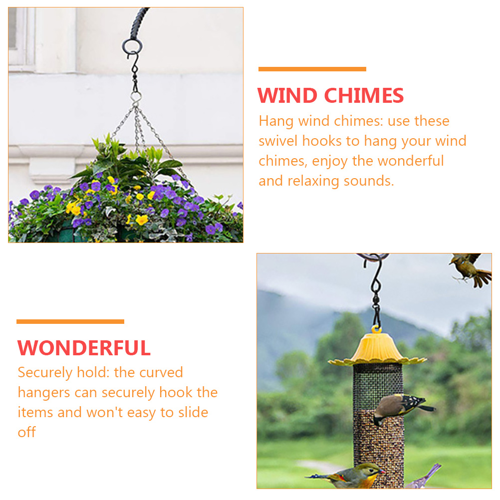 GYTY 20pcs Dual Swivel Hooks Wind Chimes Twisters Garden Swivel Hooks ...
