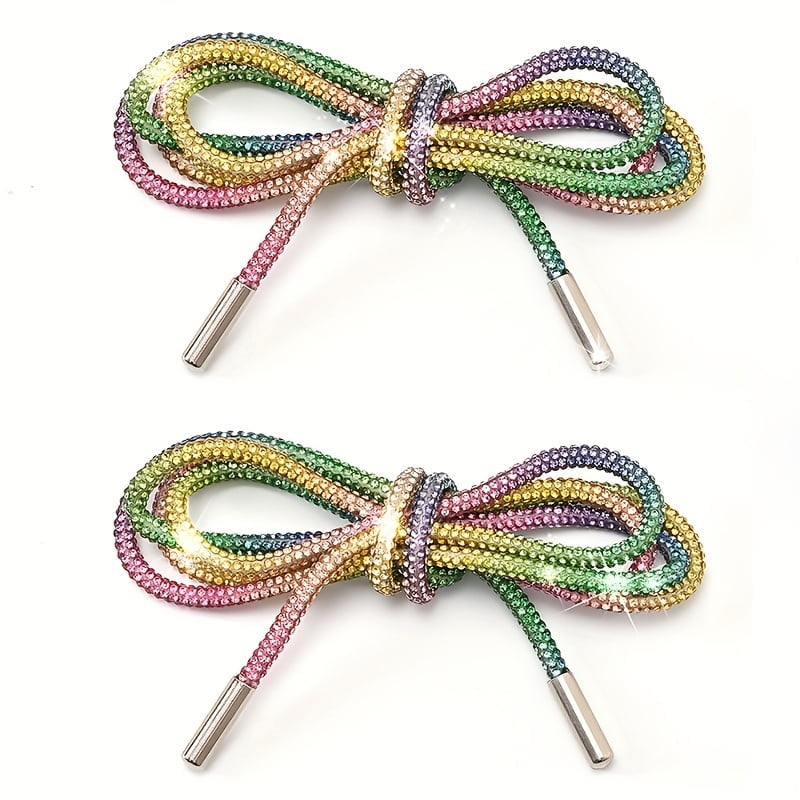 GYTY 3 Pairs Rhinestone Shoe Lace Luxury Diamond ShoeLace Bright String ...