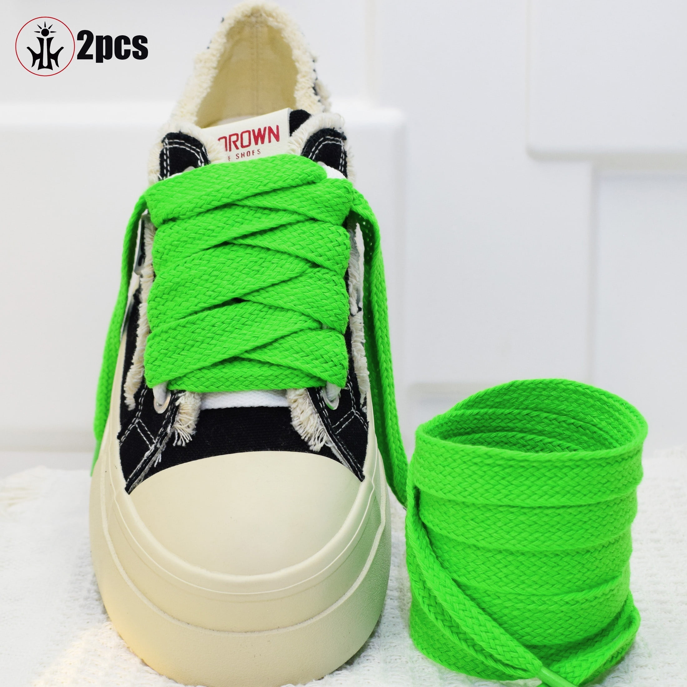 GYTY 3 Pairs of Widened Single Layer Flat 0.79inch Polyester Shoe Laces ...