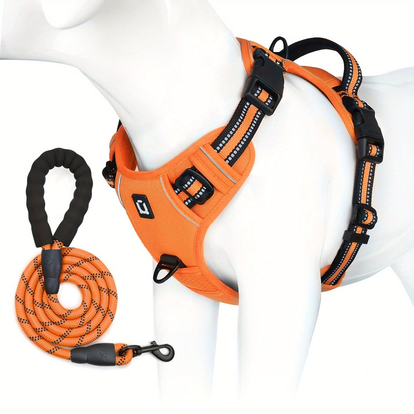 GYTY 5 Feet Escape Proof No Pull Dog Harness and Leash Combo - Basic ...