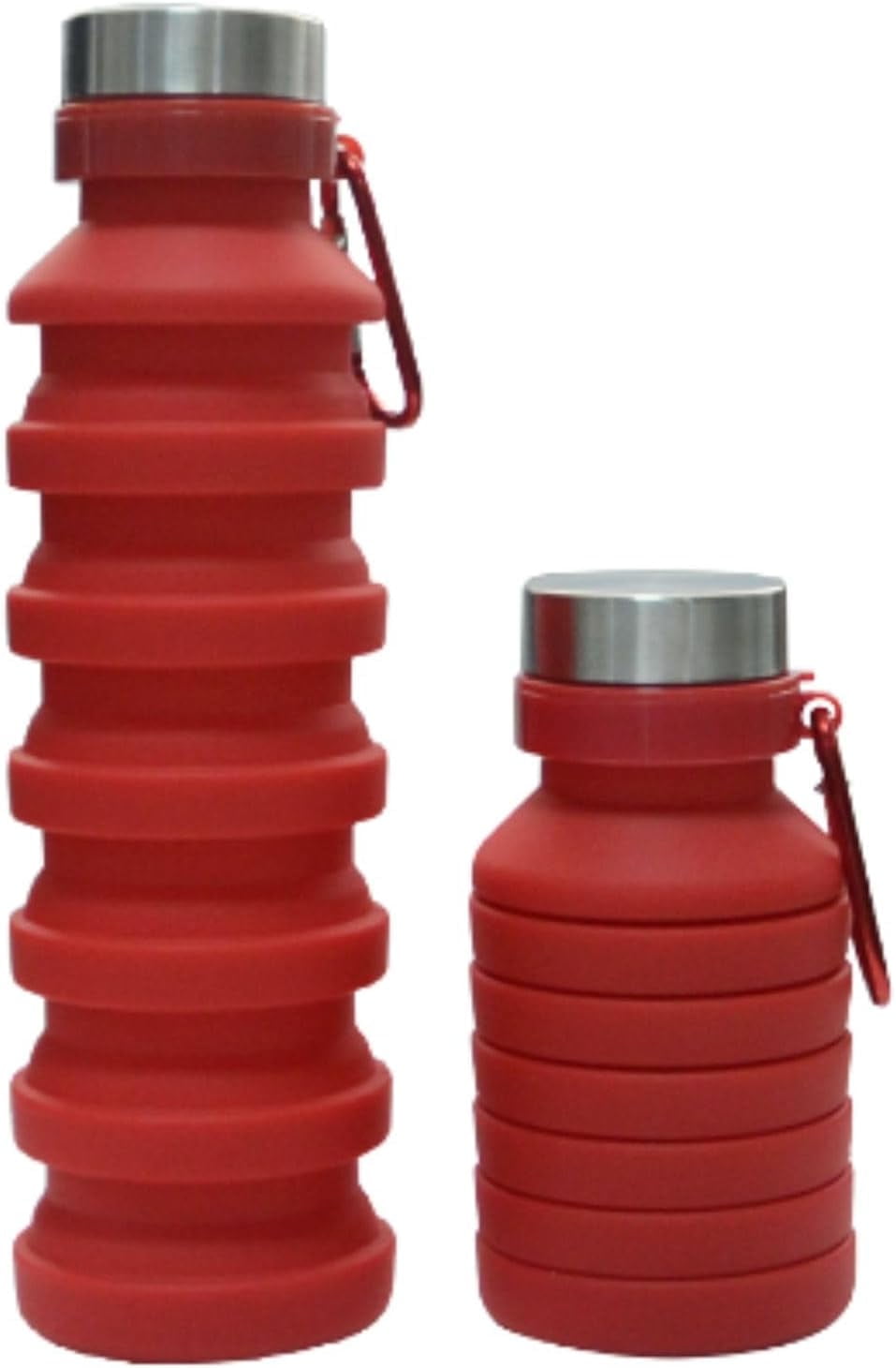 GYTY 550ML Collapsible Water Bottle, Camping Cup With Carabiner, Reuseable Silicone Foldable ...