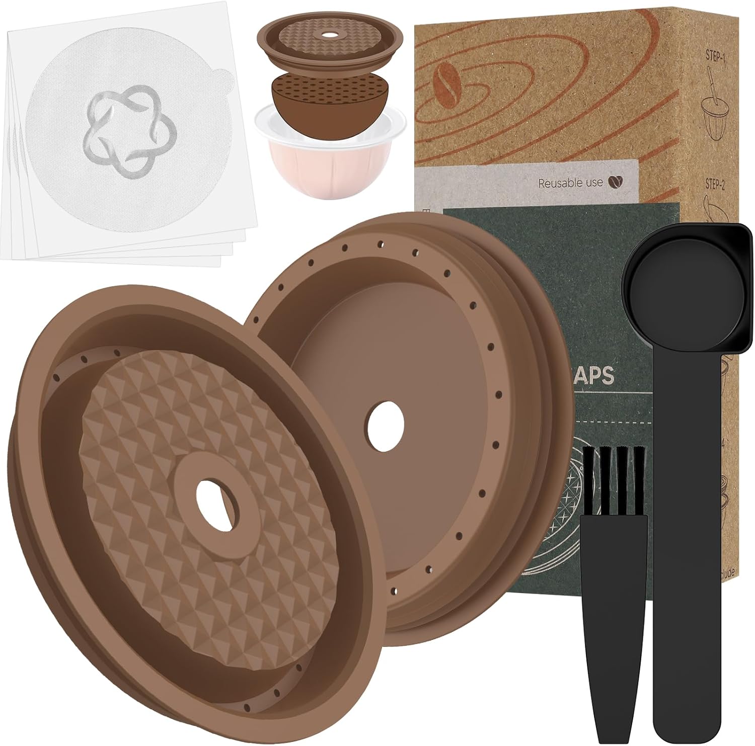 GYTY 6 Pcs Reusable Espresso Capsules, 304 Stainless Steel Refillable ...