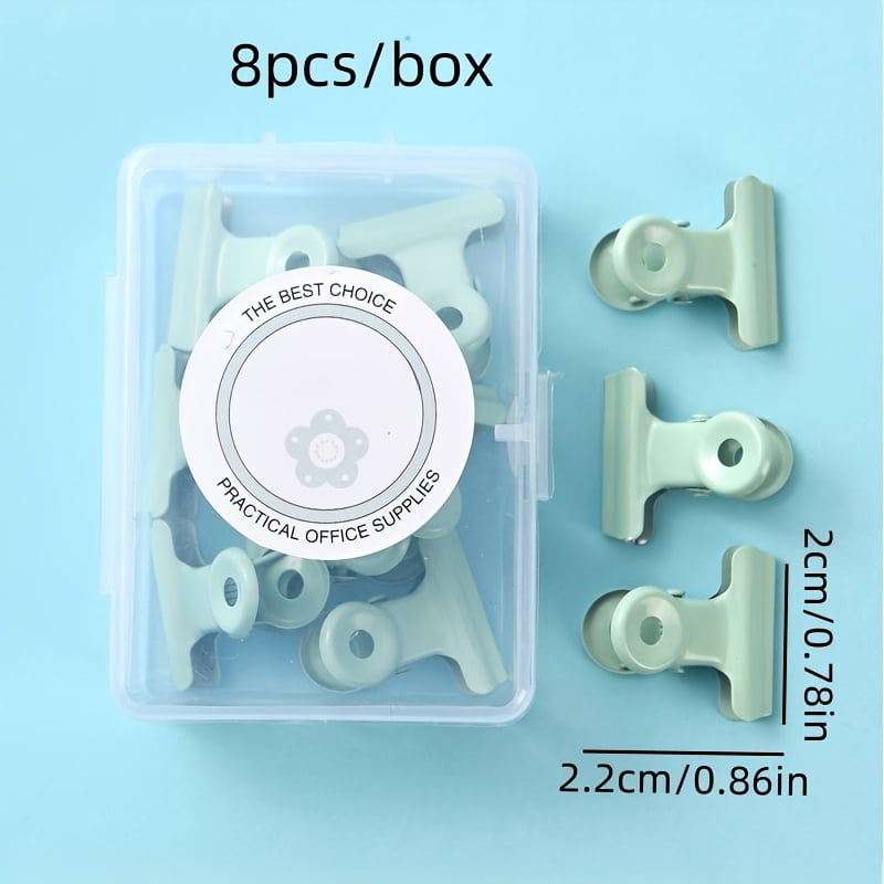 GYTY A Box Of 8 Pieces Of Macaron-colored Round Head Clips, Fresh And ...