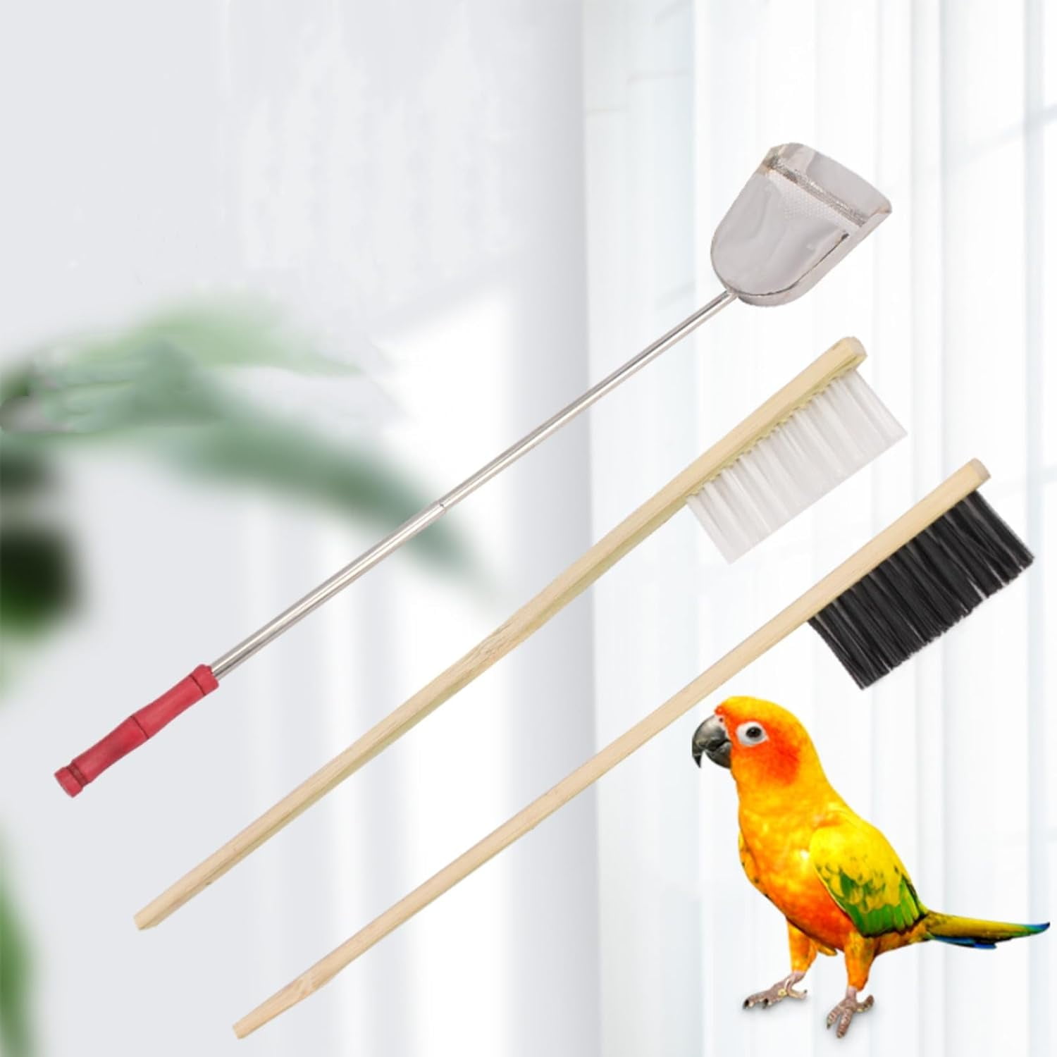 GYTY Bird Cage Cleaner 3Pcs Birdcage Cleaning Kit - Extendable Shovel ...