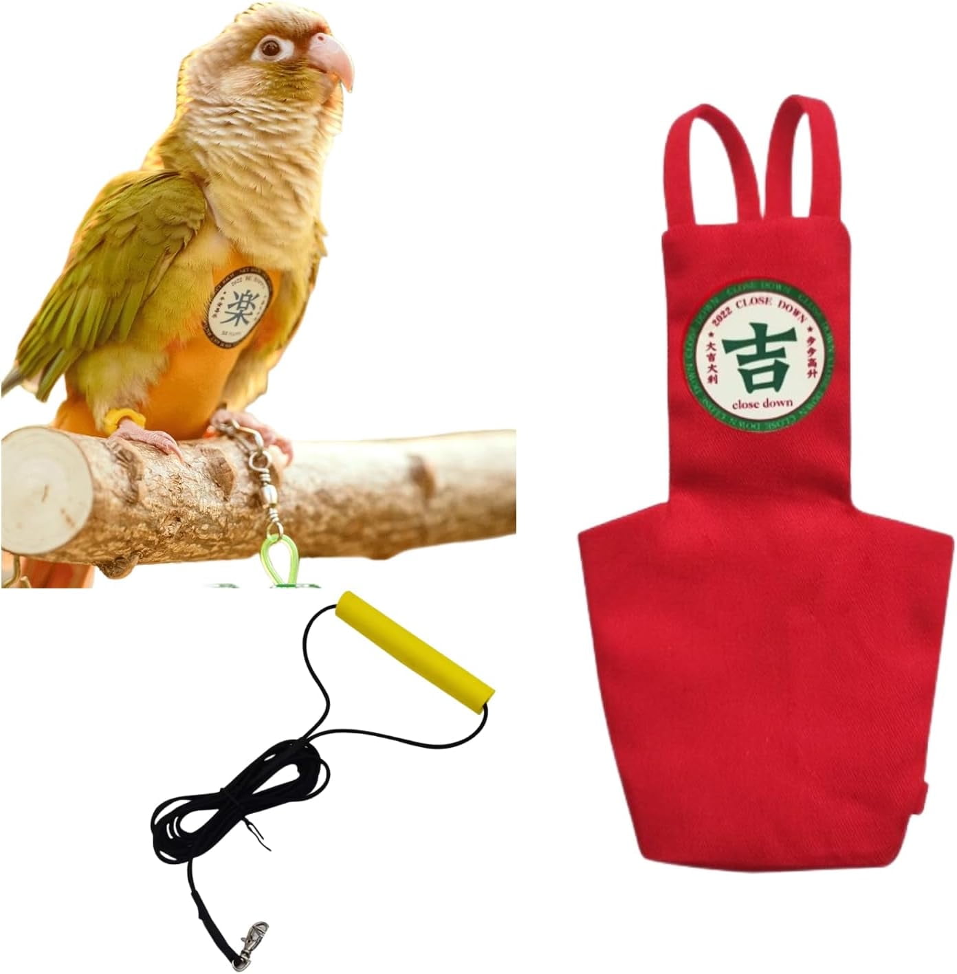 GYTY Bird Diapers Leash Set Washable Reusable Handmade Flight Suit ...