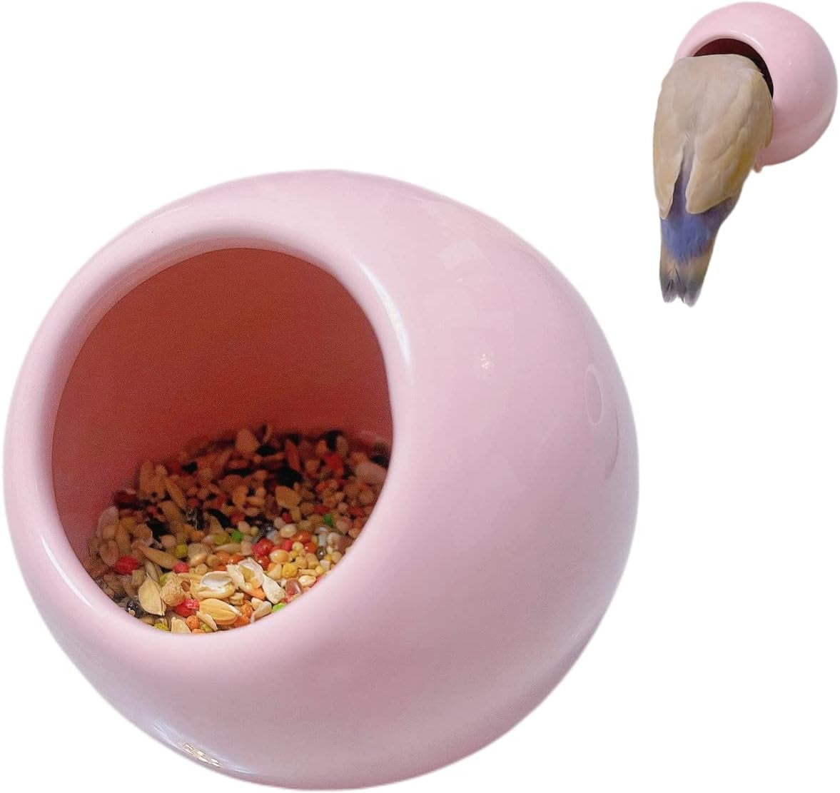 GYTY Bird Feeder Ceramic Anti-Spill Food Bowl for Parrot Cockatiels ...
