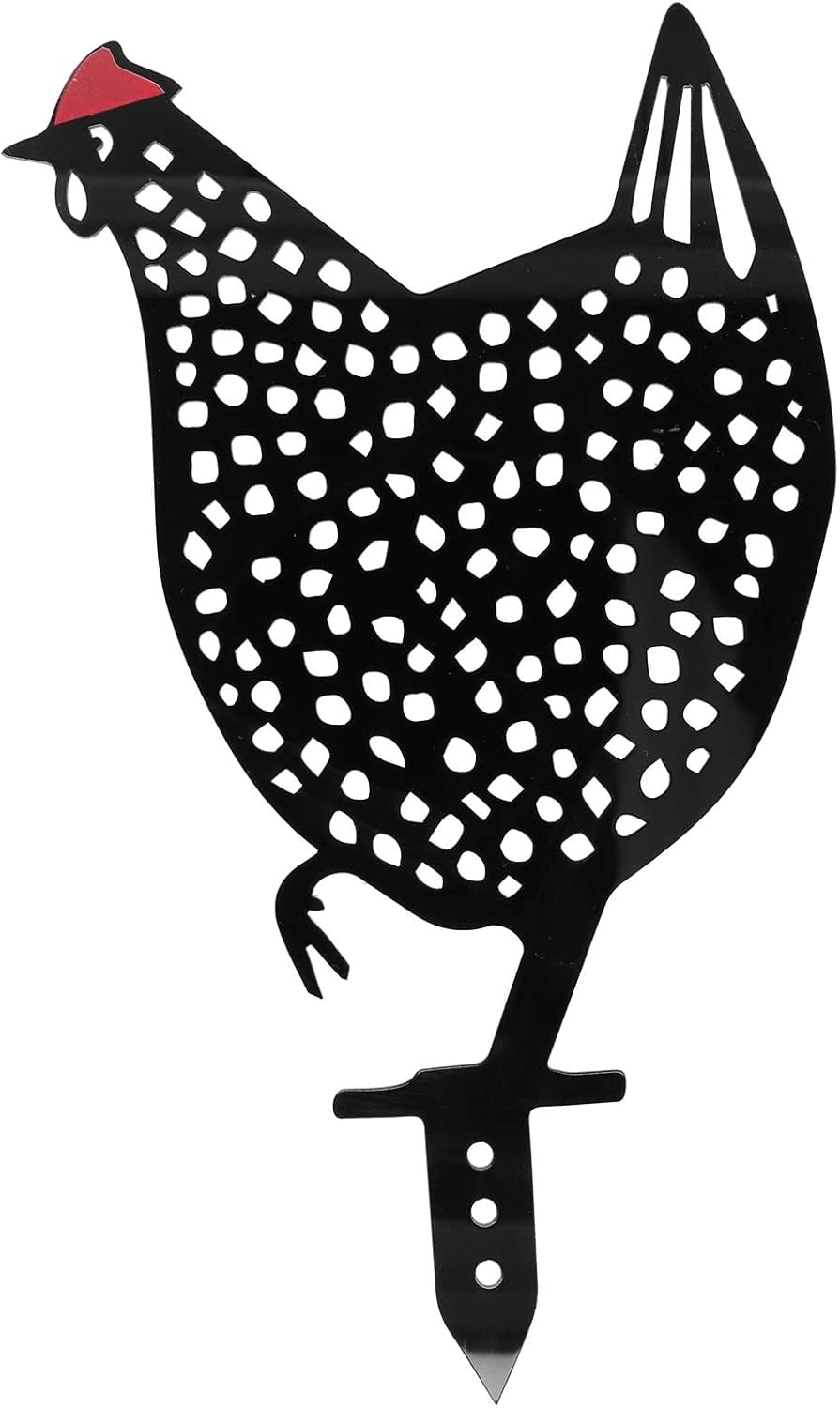 GYTY Black Hen Decor Hollow Animal Shape Chicken Stake Acrylic Chicken ...