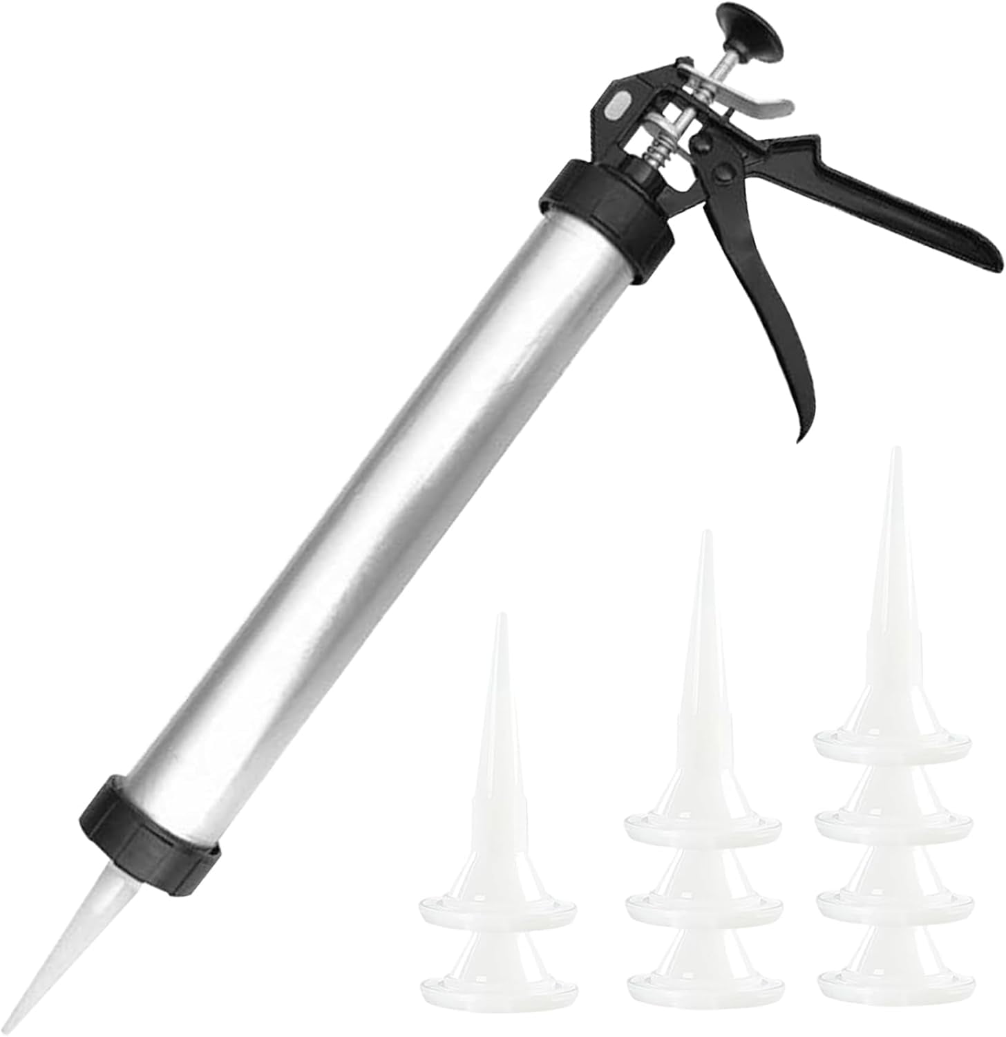 GYTY Caulk Gun, Caulking Tool Gun, 20 Oz Sausage Caulking Guns, Soft and Hard Glue Gun with 10 ...