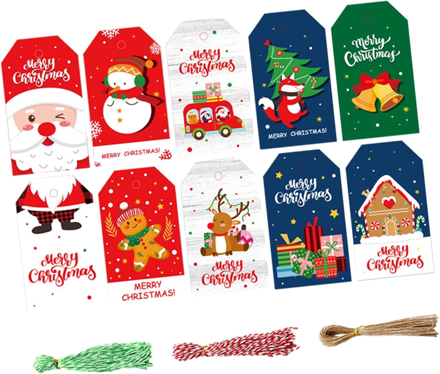 GYTY Christmas Tags, Gift Tags, Tree Hanging Ornament with String Gift ...