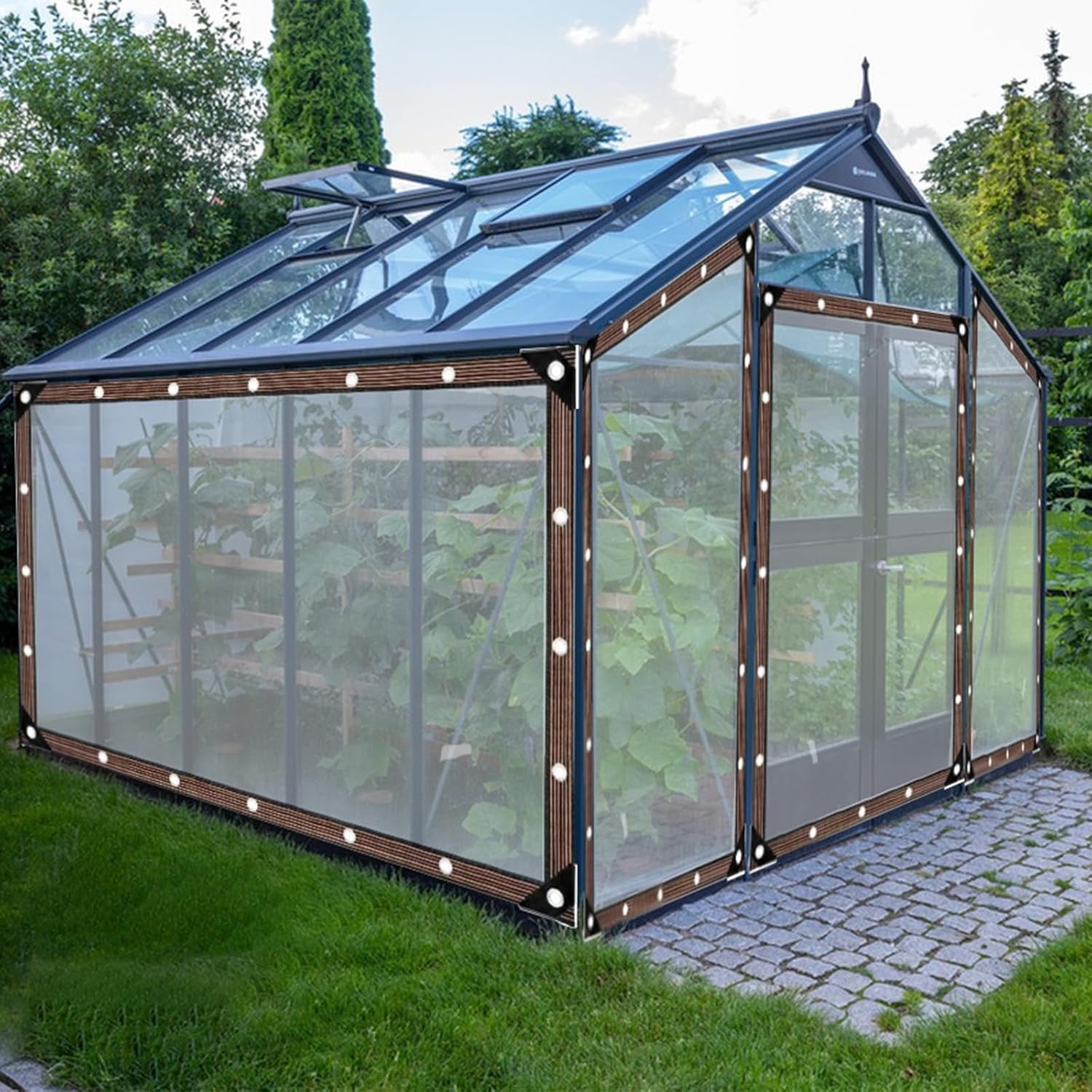 GYTY Clear Tarps Heavy Duty Waterproof, Clear Vinyl Patio Enclosure ...