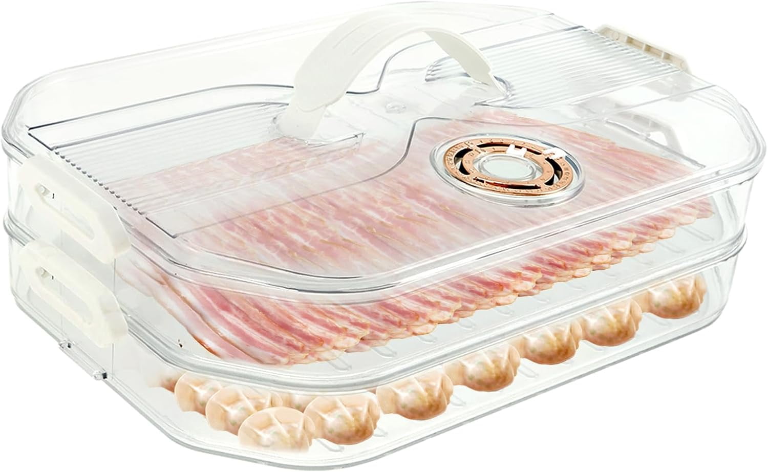 GYTY Deli Meat Container for Fridge, 2 Layer / 3 Layer Lunch Meat ...