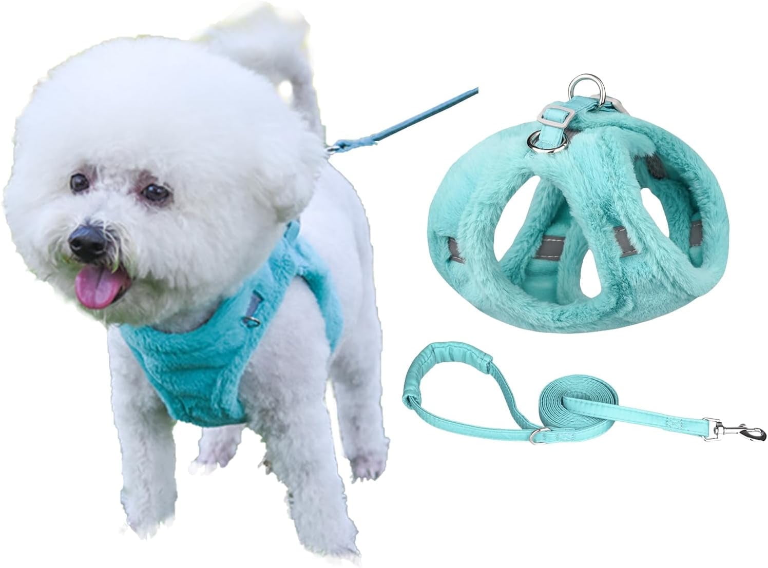 GYTY Dog Harness Vest No-Pull Winter Fleece Vest Easy Walk Escape-Proof ...