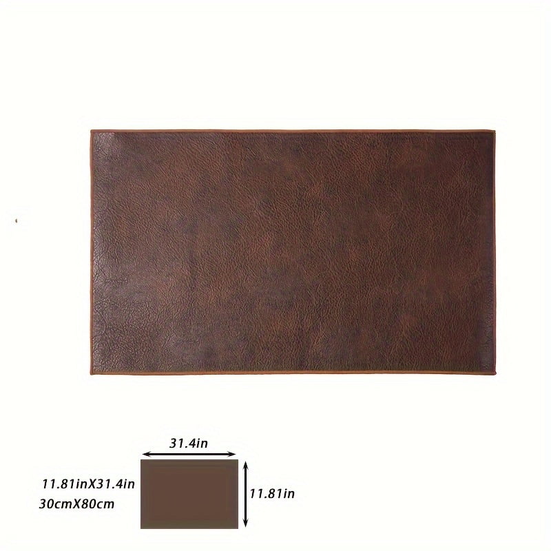 GYTY Luxury Faux Leather Tea Table Runner - Waterproof, Double-Sided ...