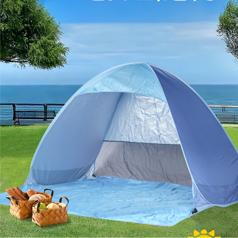 GYTY Pop-Up Beach Tent, Easy-To-Set-Up Beach Umbrella, UV Protection ...