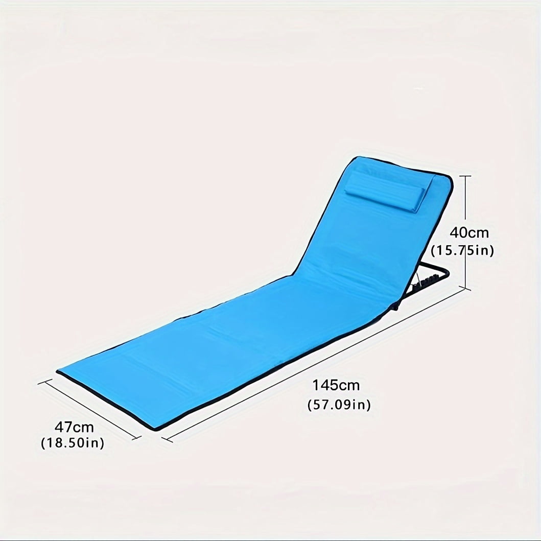 GYTY Portable Beach Folding Bed - 5-position Outdoor Steel Frame ...
