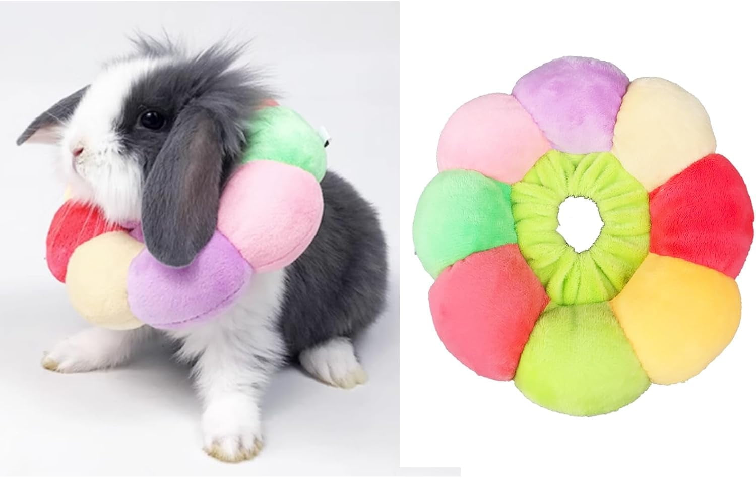 GYTY Rabbit Recovery Cone Bunnies Soft Flower-Shaped E-Collar Small ...