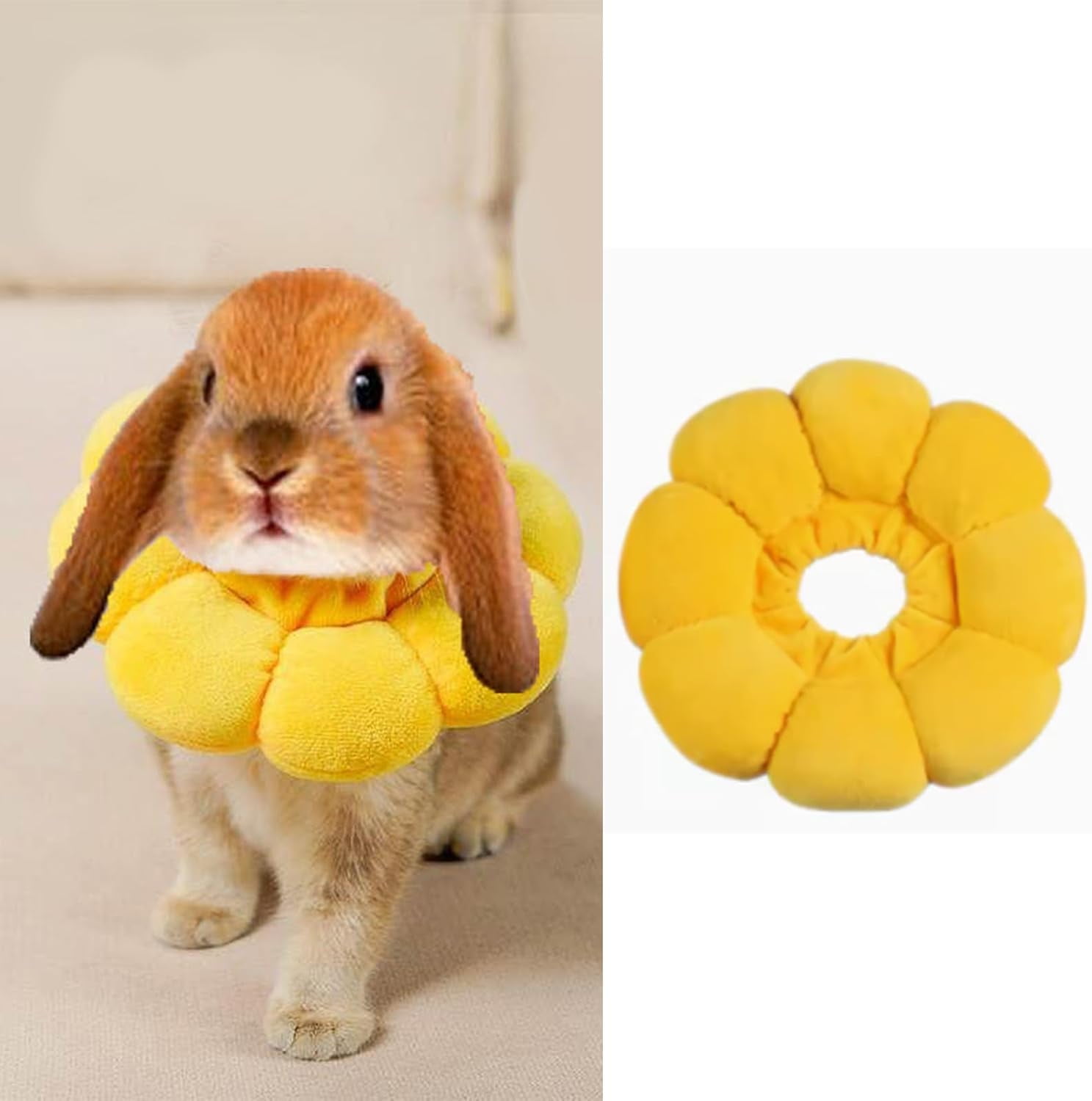 GYTY Rabbit Recovery Cone Bunnies Soft Flower-Shaped E-Collar Small ...