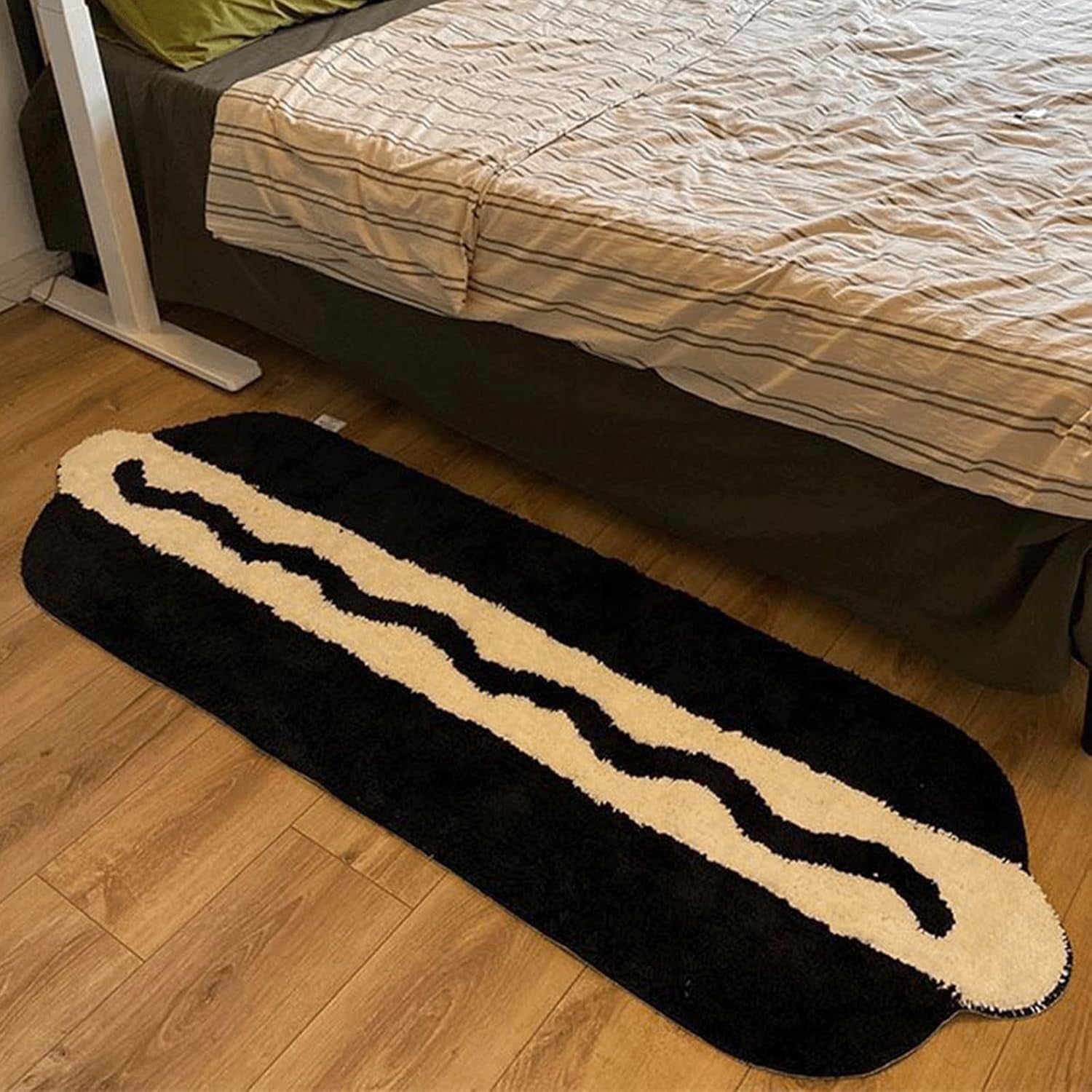 GYTY Room Decor Y2K Cool Rugs Aesthetic Black and White Flower Carpet ...