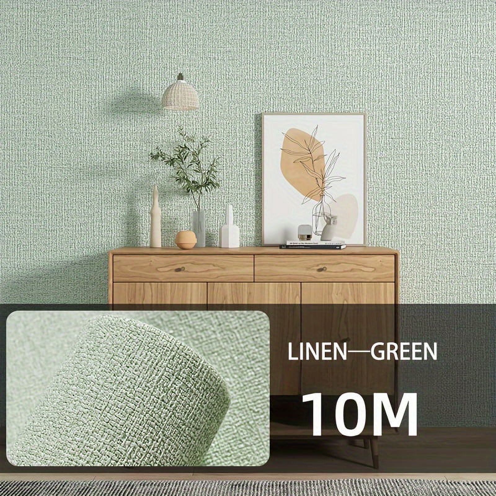 GYTY Self-Adhesive Linen Texture Wallpaper Roll - Easy Peel & Stick ...