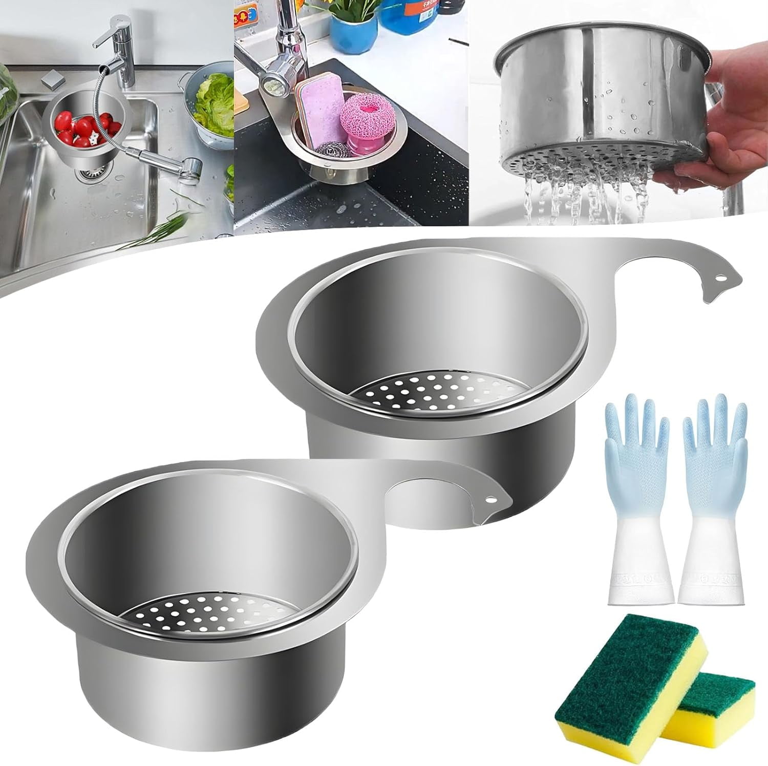 GYTY Stainless Steel Swan Sink Strainer Basket, Stainless Steel Swan ...