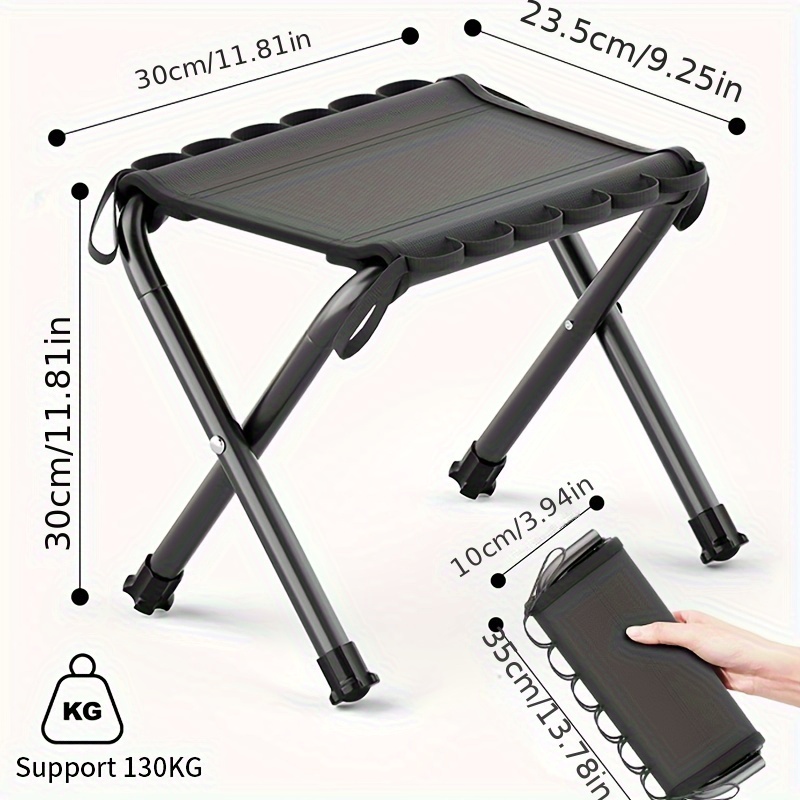 GYTY Ultra-Lightweight Aluminum Folding Stool - Holds 286 lbs, Perfect ...