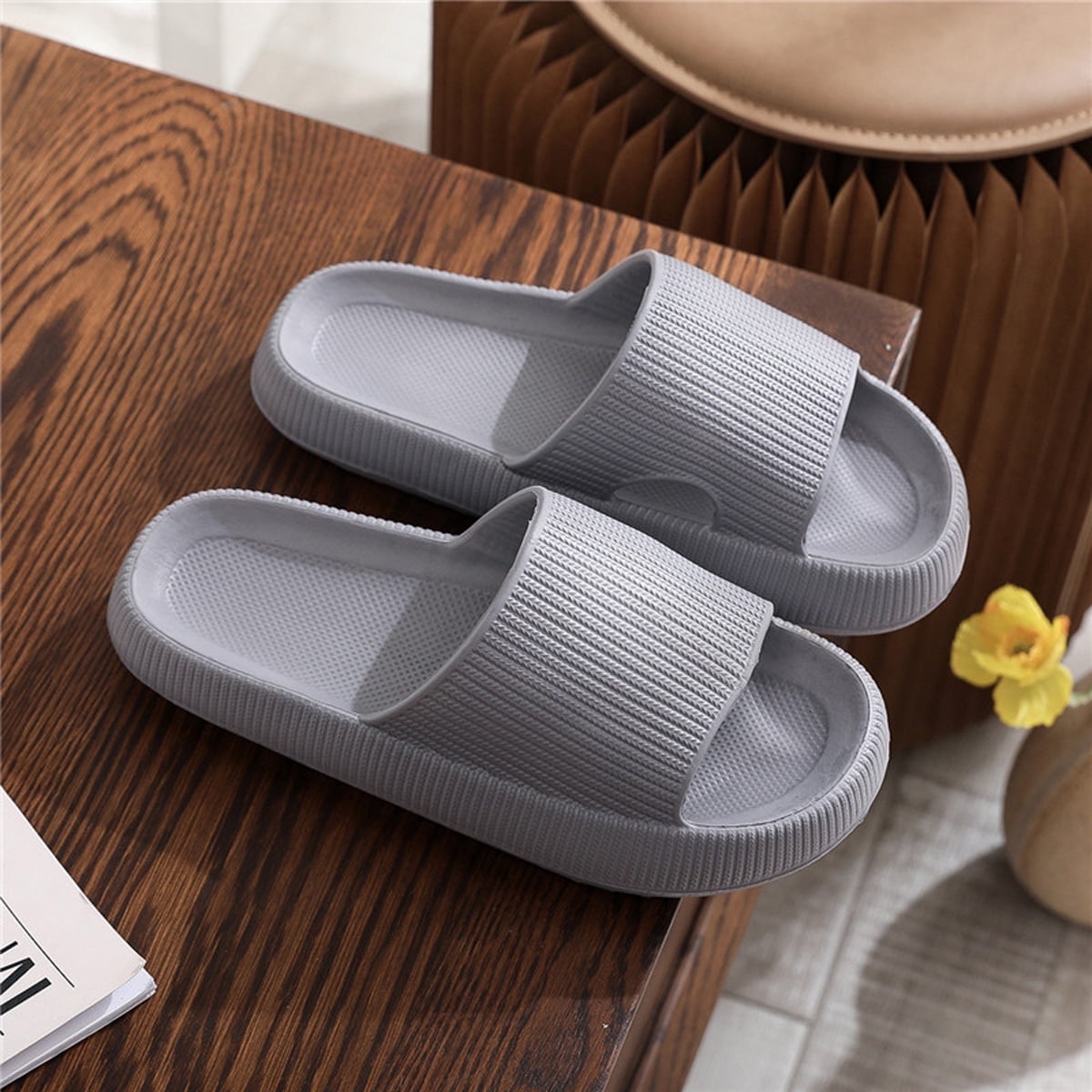 GYTY Women's Super Soft Eva Thick Platform Slides, Minimalist And ...