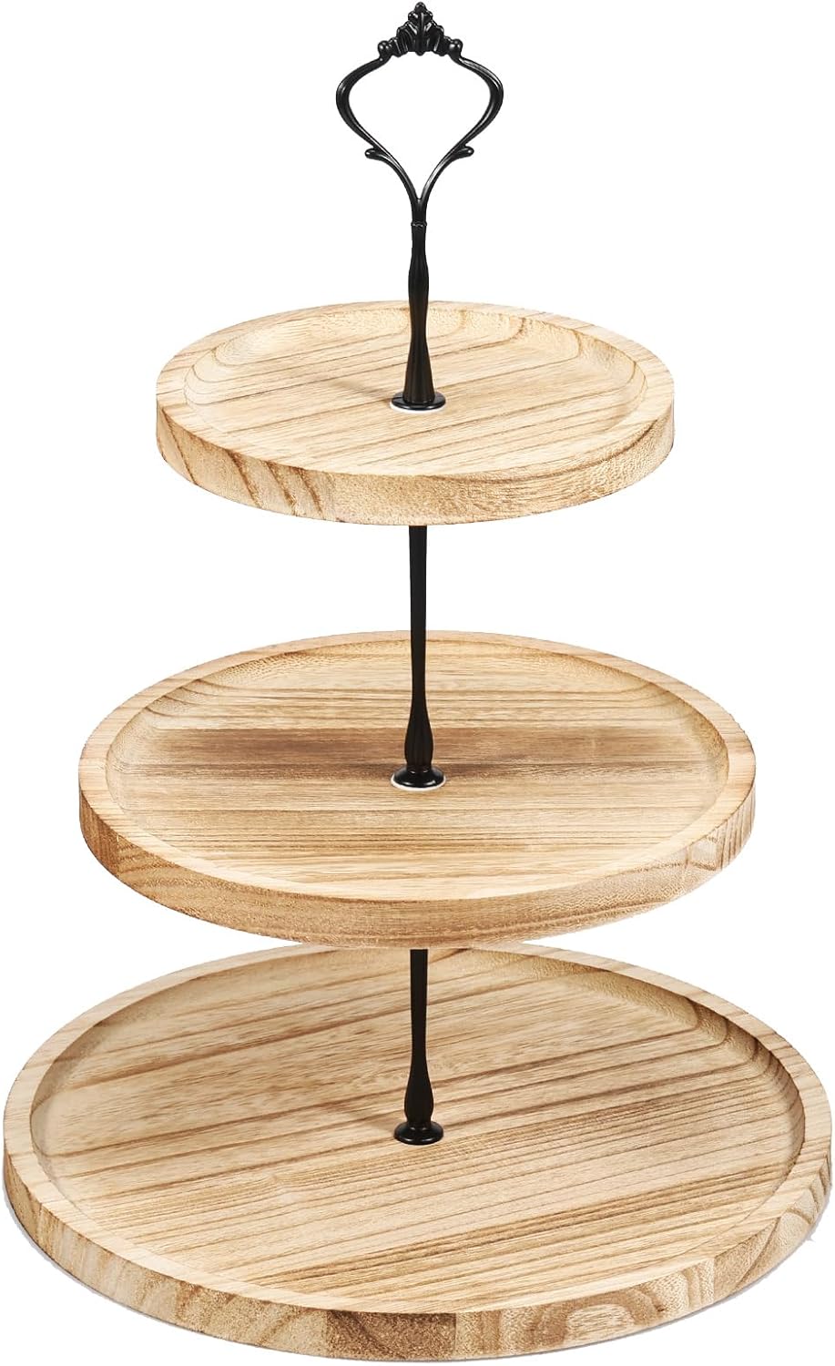 GYTY Wood Cupcake Stand 3 Tiers Smooth Wood Cupcake Holder for Kitchen ...
