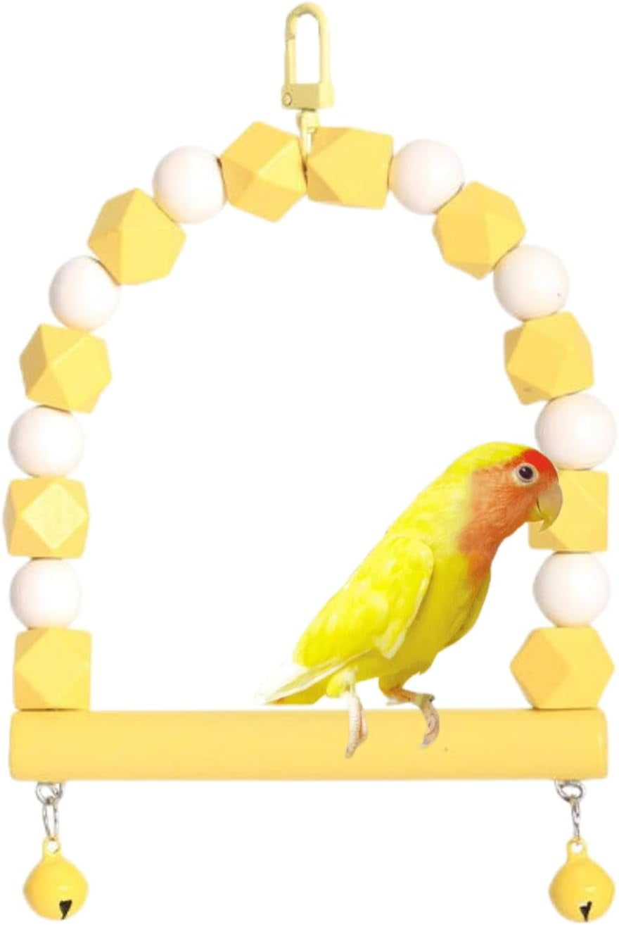 GYTY Wooden Bird Rope Swing Perch- Safe Climbing Chewing - Bird Cage ...