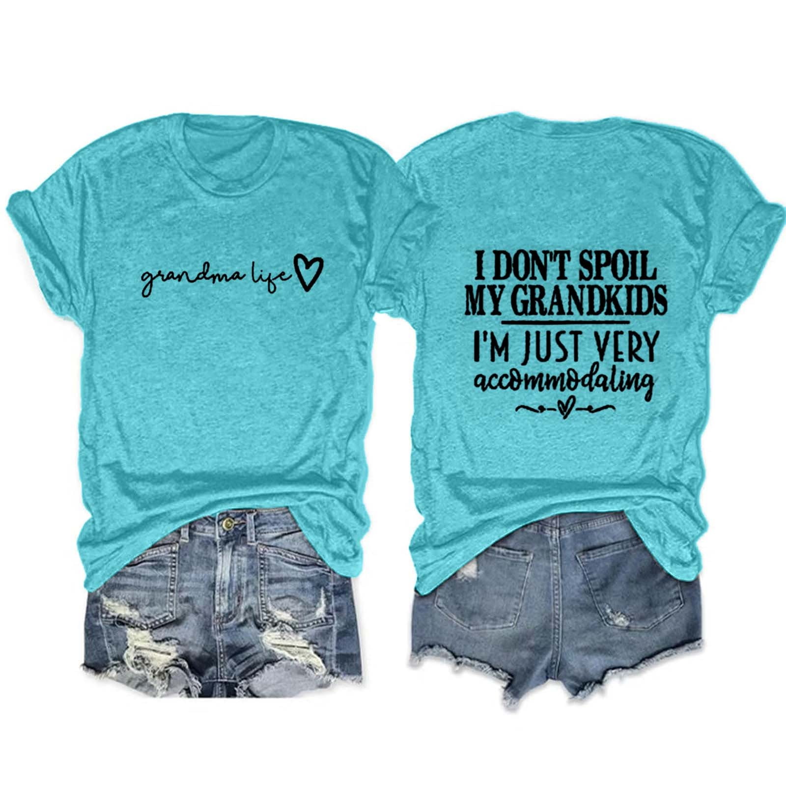 Gyujnb Casual T Shirts For Women Women Letter Printed Casual Shirts