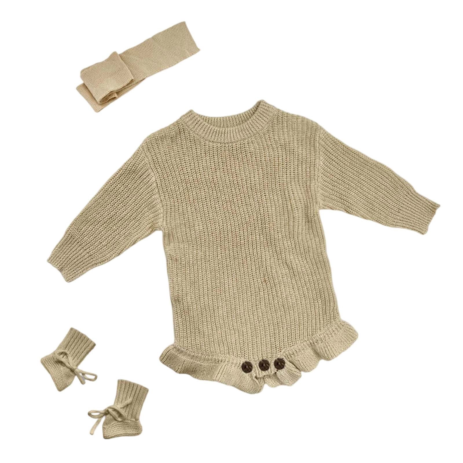 GYUJNB Customizable Name Hand Embroidered Baby Knitted Jumpsuit Autumn ...