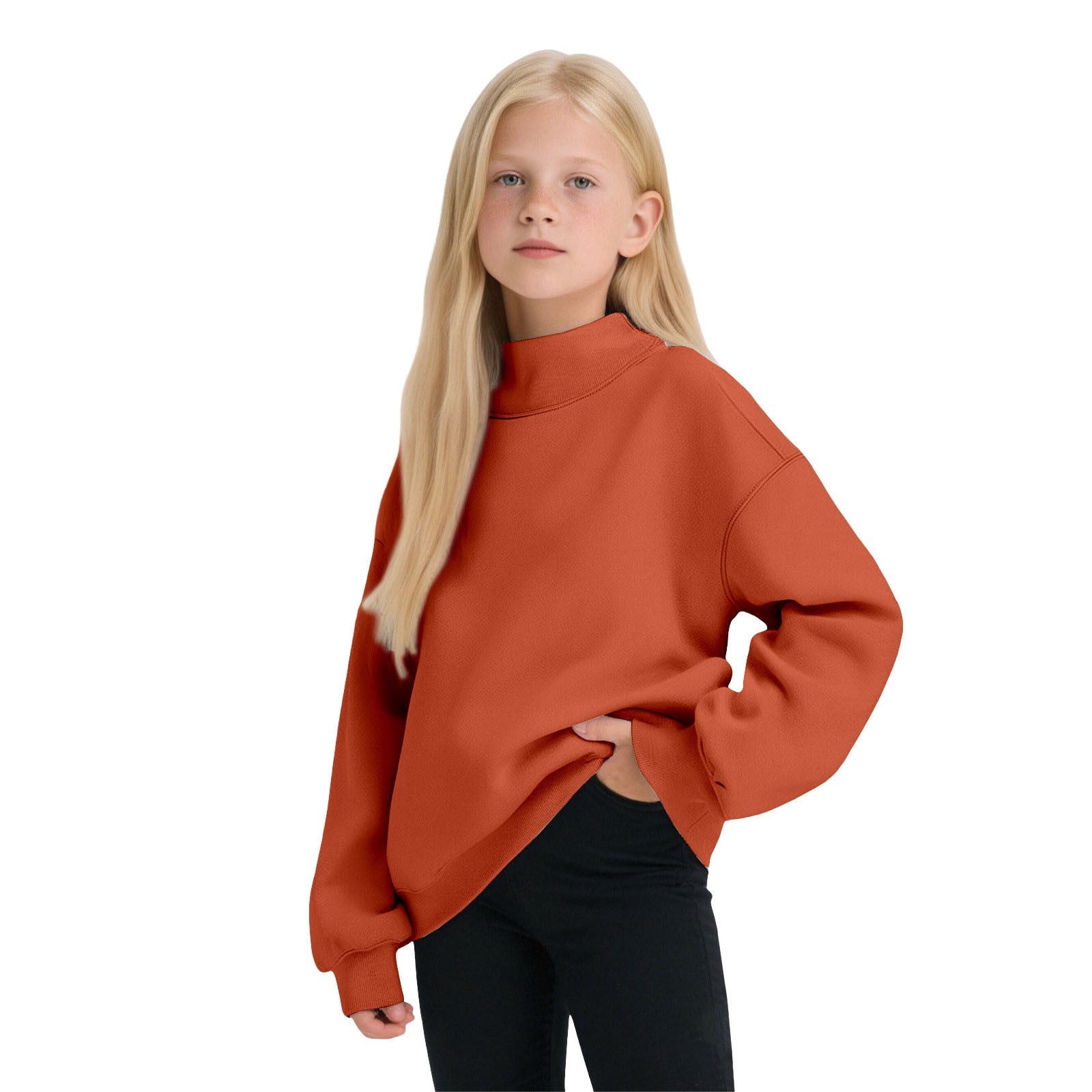 GYUJNB Girls Fleece Sweatshirt Warm Winter Pullover Soft Cozy Kids Top ...
