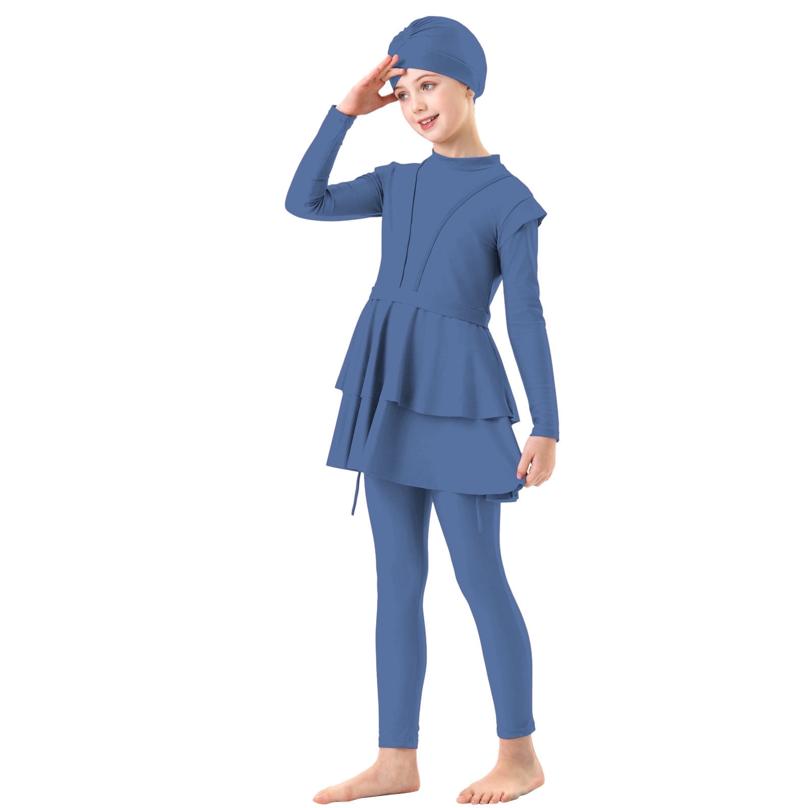 GYUJNB Swimsuits for Girls Kids Modest Islamic Swimwear Burkini Full ...