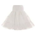 GYUJNB Women's 50s Petticoat Vintage White Tulle Petticoat Puffy Tutu ...