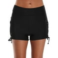 GYUJNB Women's High Waisted Cross Tie Modest Swim Bottoms - Solid Color ...