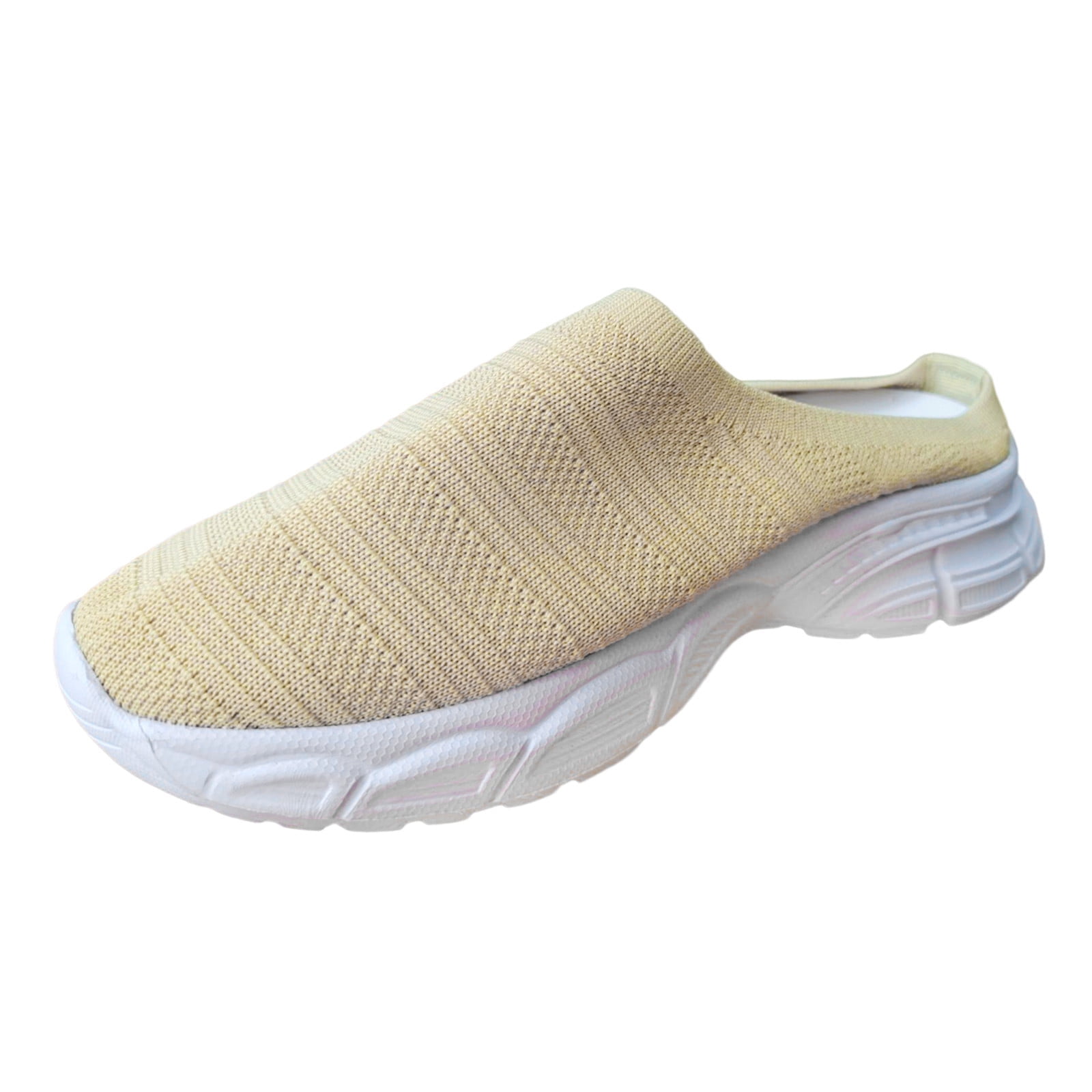 GYUJNB Women's Lightweight Knitted Mesh Fabric Non-Slip Rubber Soles ...