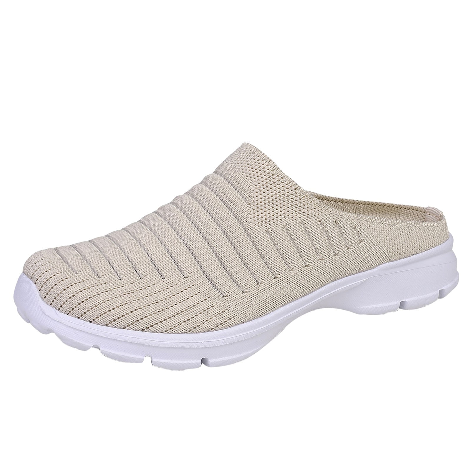 GYUJNB Women's Lightweight Knitted Mesh Fabric Non-Slip Rubber Soles ...