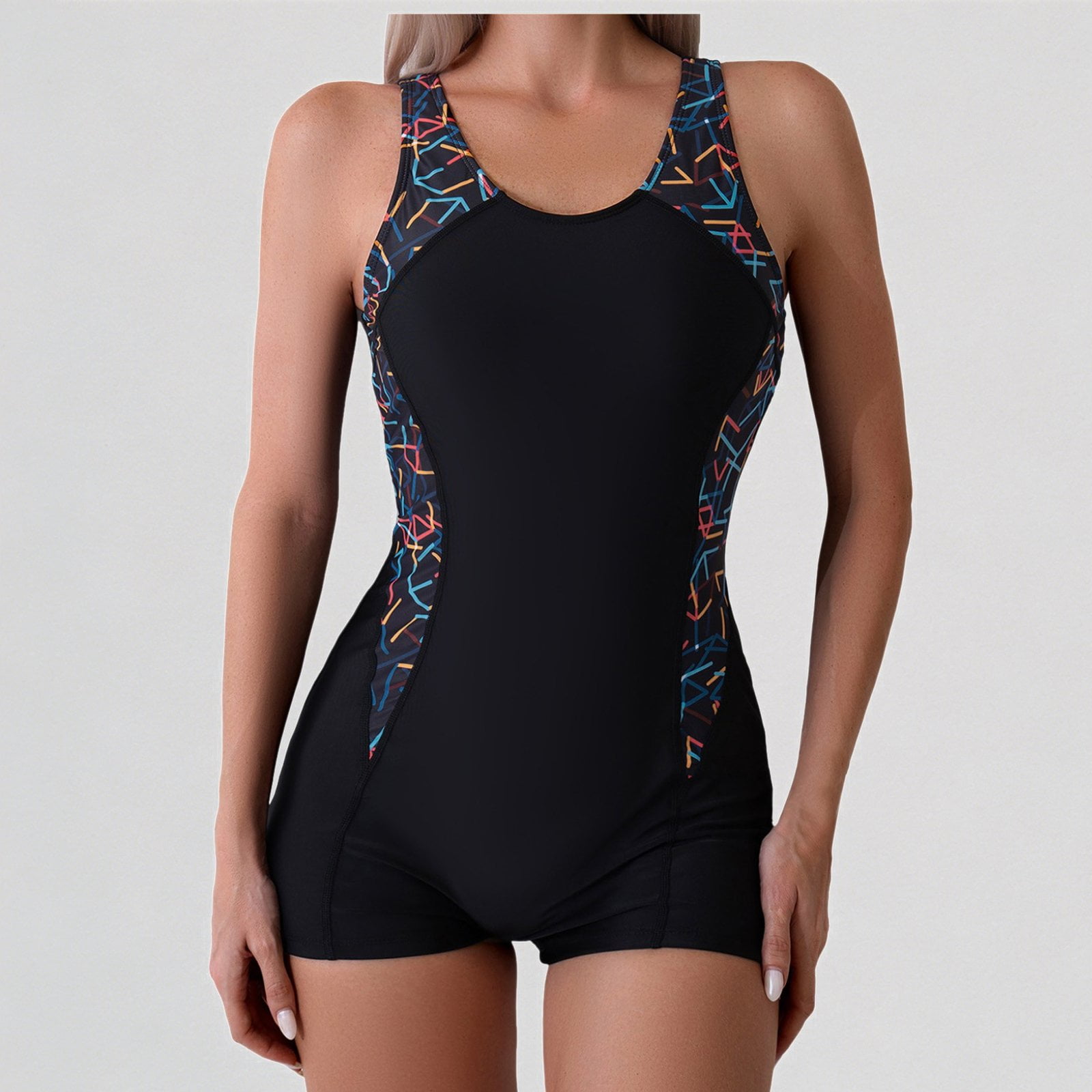 GYUJNB Womens One Piece Swimsuits Athletic Racerback Bathing Suit Full ...