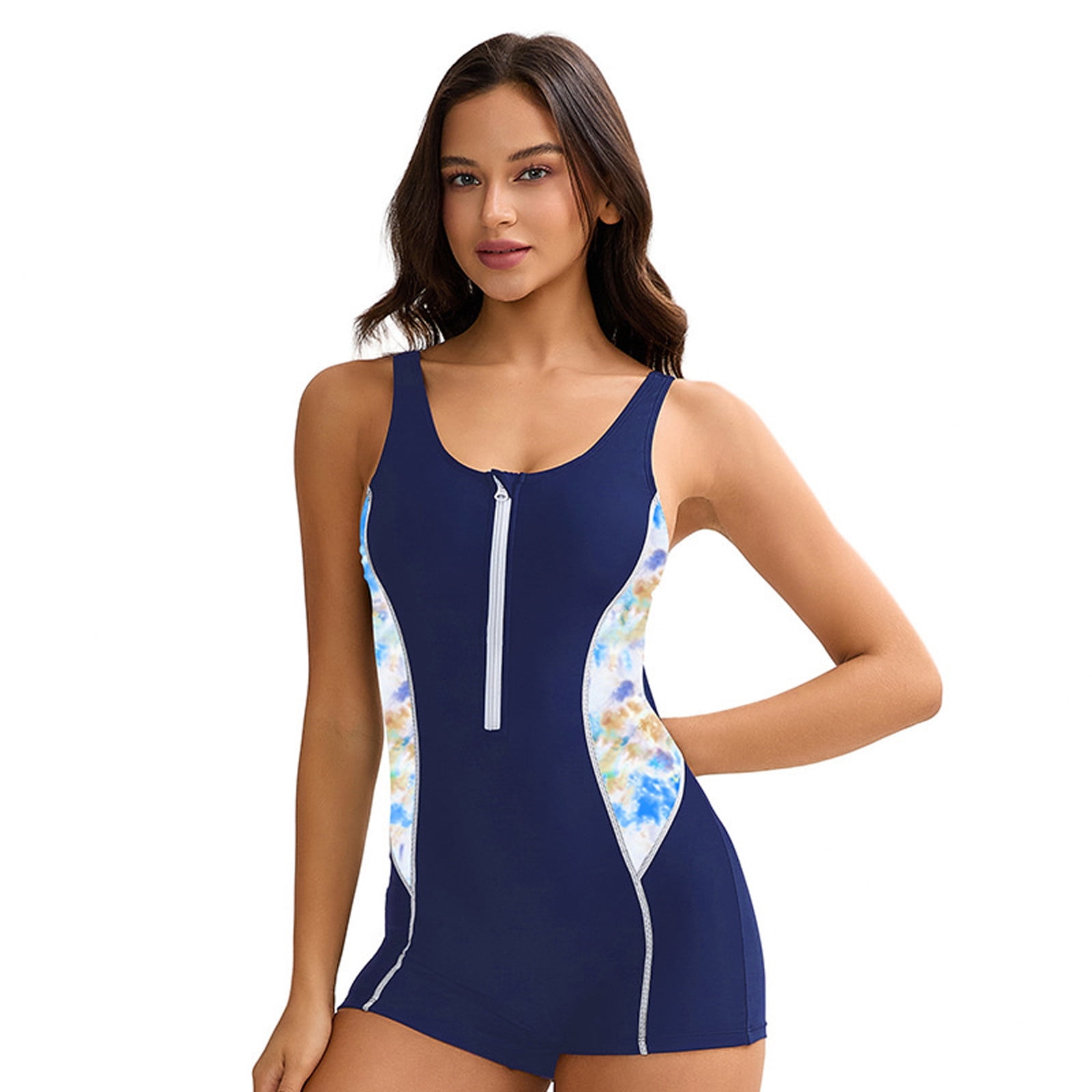 GYUJNB Womens One Piece Swimsuits Sporty Swimsuit Conservative Color ...