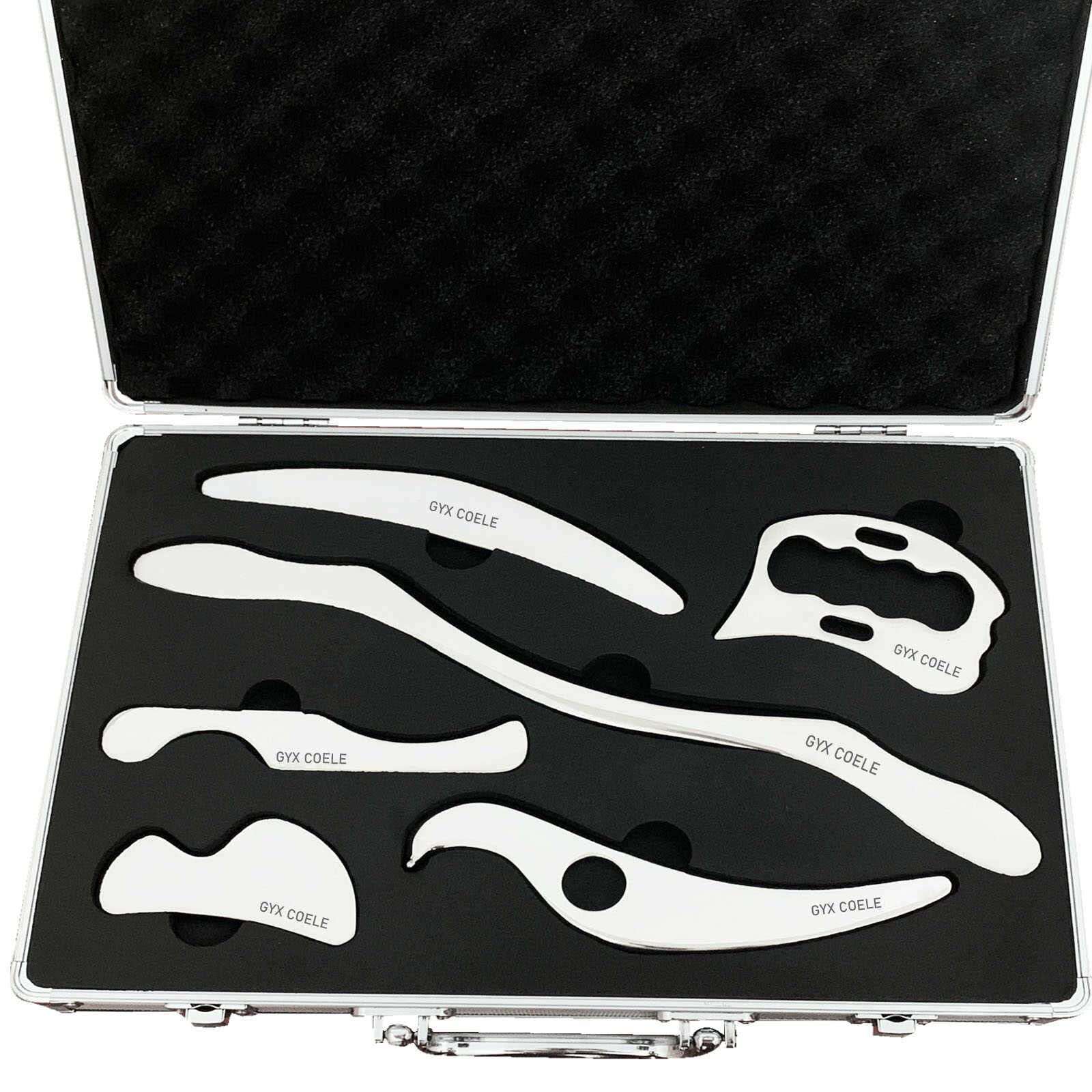 GYX COELE Stainless Steel YPF5 Gua Sha Scraping Massage Tool Set(6pcs ...