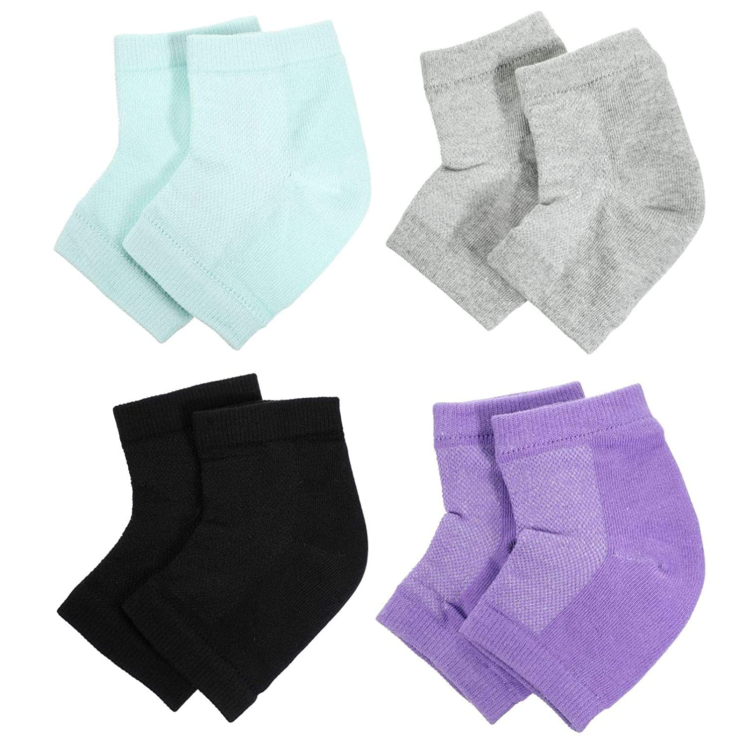 GYY Womens Socks Non Skid Socks 4 Pairs of Moisturizing Heel Socks Heel ...