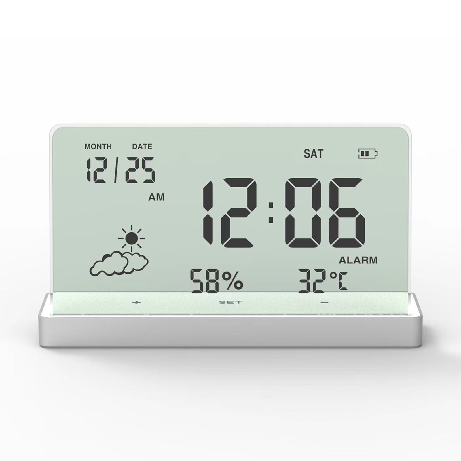GYZ01 Transparent Alarm Clock Ins Style Electronic Clock Digital Alarm ...
