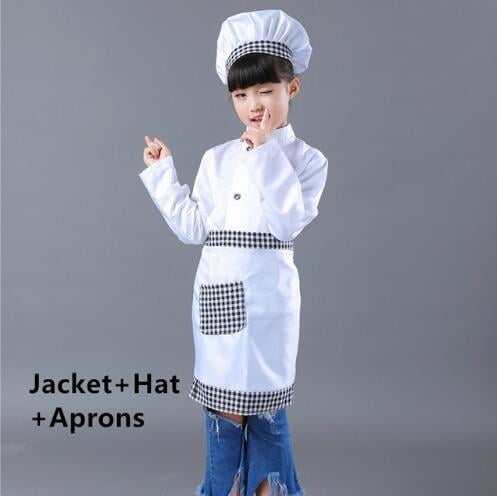 GYZ01 cosplay Chef Jackets Kitchen Roleplay Uniform Cook Hat Restaurant ...