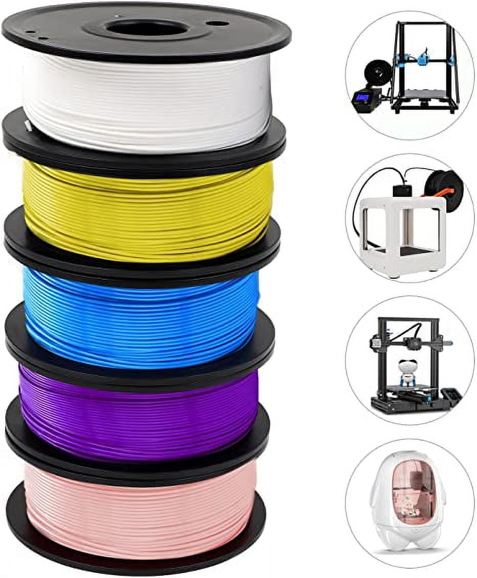 GYZJ 3D Printer Filament PLA 1.75mm 3-D Printing Materials 5 Colors ...