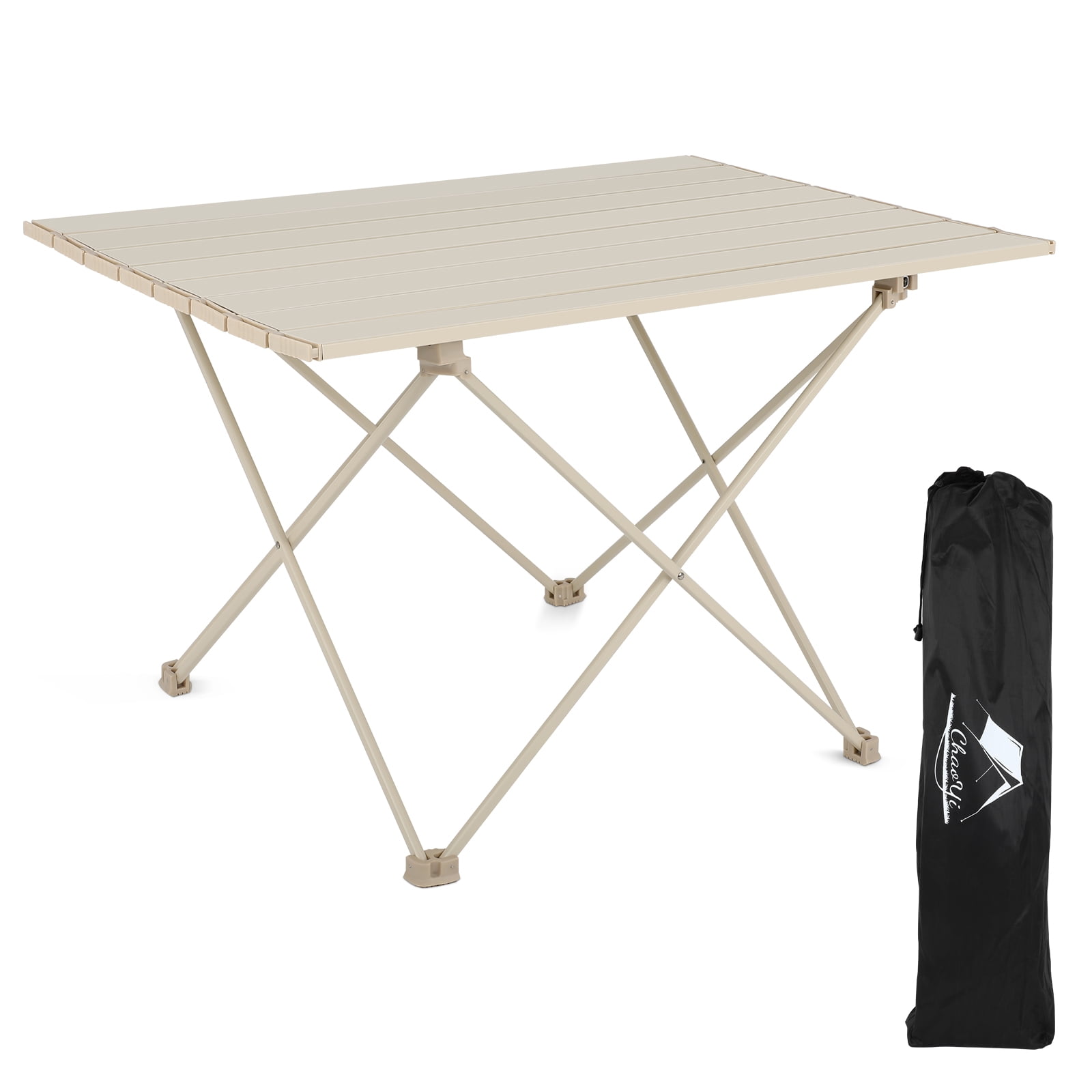 GYZJ Portable Camping Side Table, Ultralight Aluminum Folding Beach ...