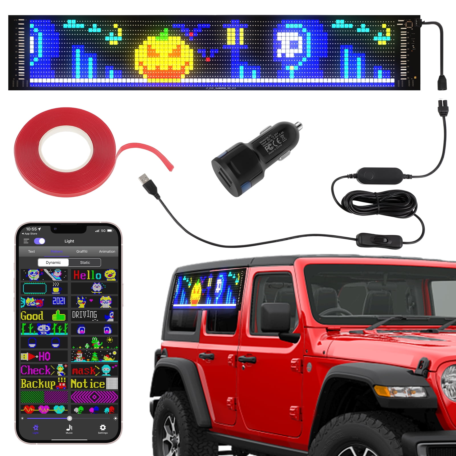 GYZJ Scrolling 𝐇𝐮𝐠𝐞 Bright Advertising 𝐋𝐄𝐃 𝐒𝐢𝐠𝐧𝐬,Flexible,USB 5V ...