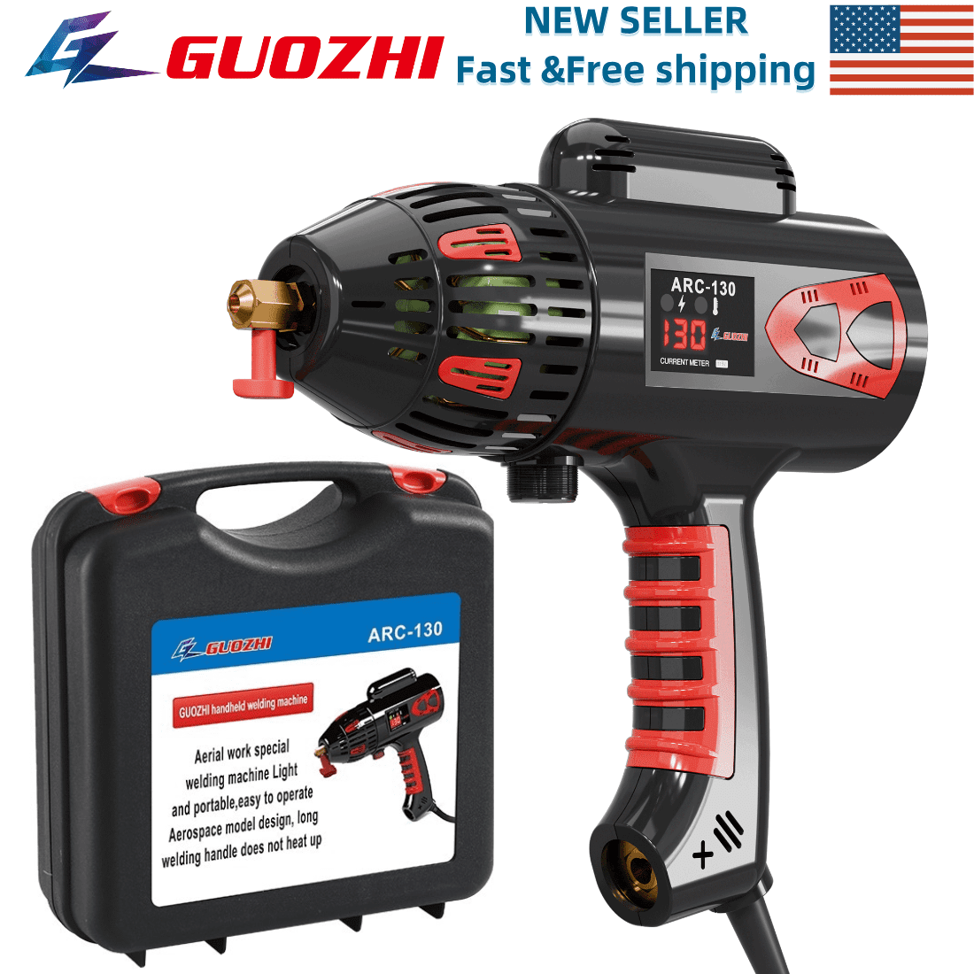 GZ GUOZHI 110V 130A Portable Handheld Stick ARC Welder,wtih Welder Tool ...