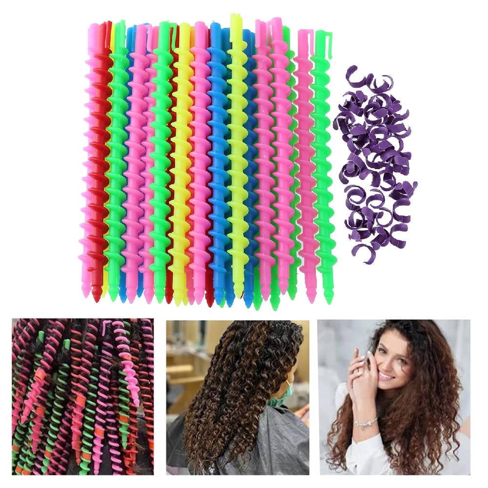 GZA Hair Perm Rods Spiral Hair Perm Rods DIY Plastic Long Hair Rollers ...