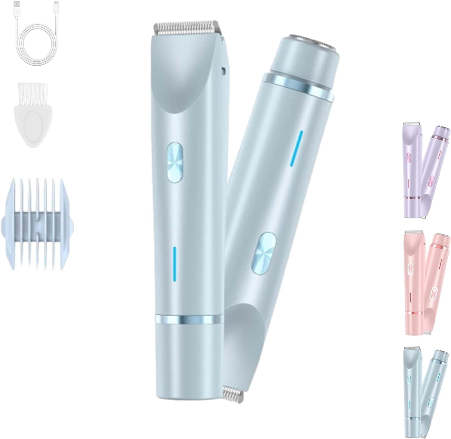 GZA Intimate Razor, Razor For Women, 2 In 1 Wet/Dry Waterproof Razor ...