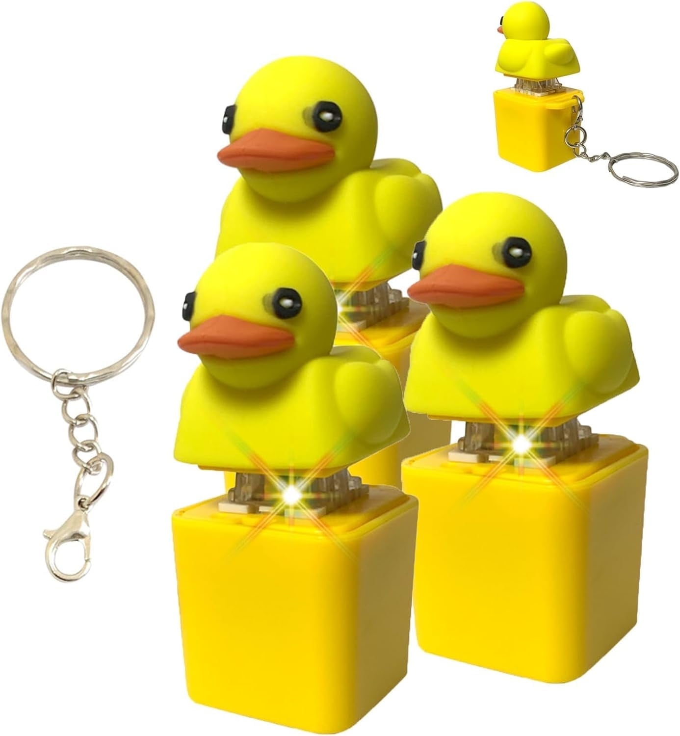 GZA Quacking Duck Keychain,Quacking Duck Fidget Toy Keychain,Duck ...