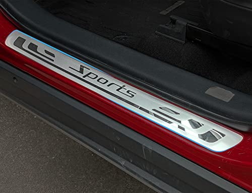 GZBFTDH Car Stainless Steel Door Sill Plate Protectors, 4pcs Universal ...